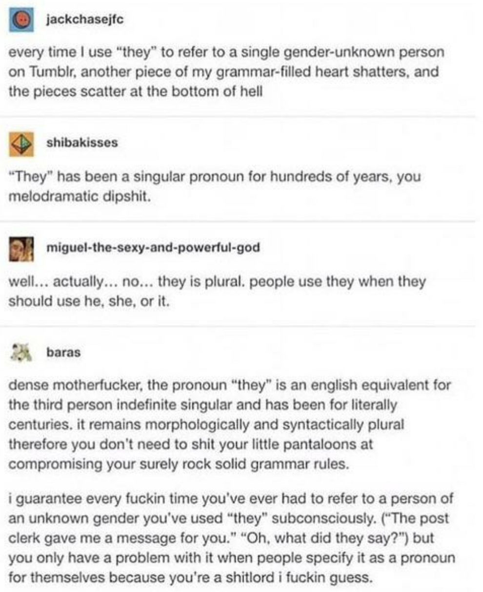 Best Comebacks To Dumb Comments About Pronouns