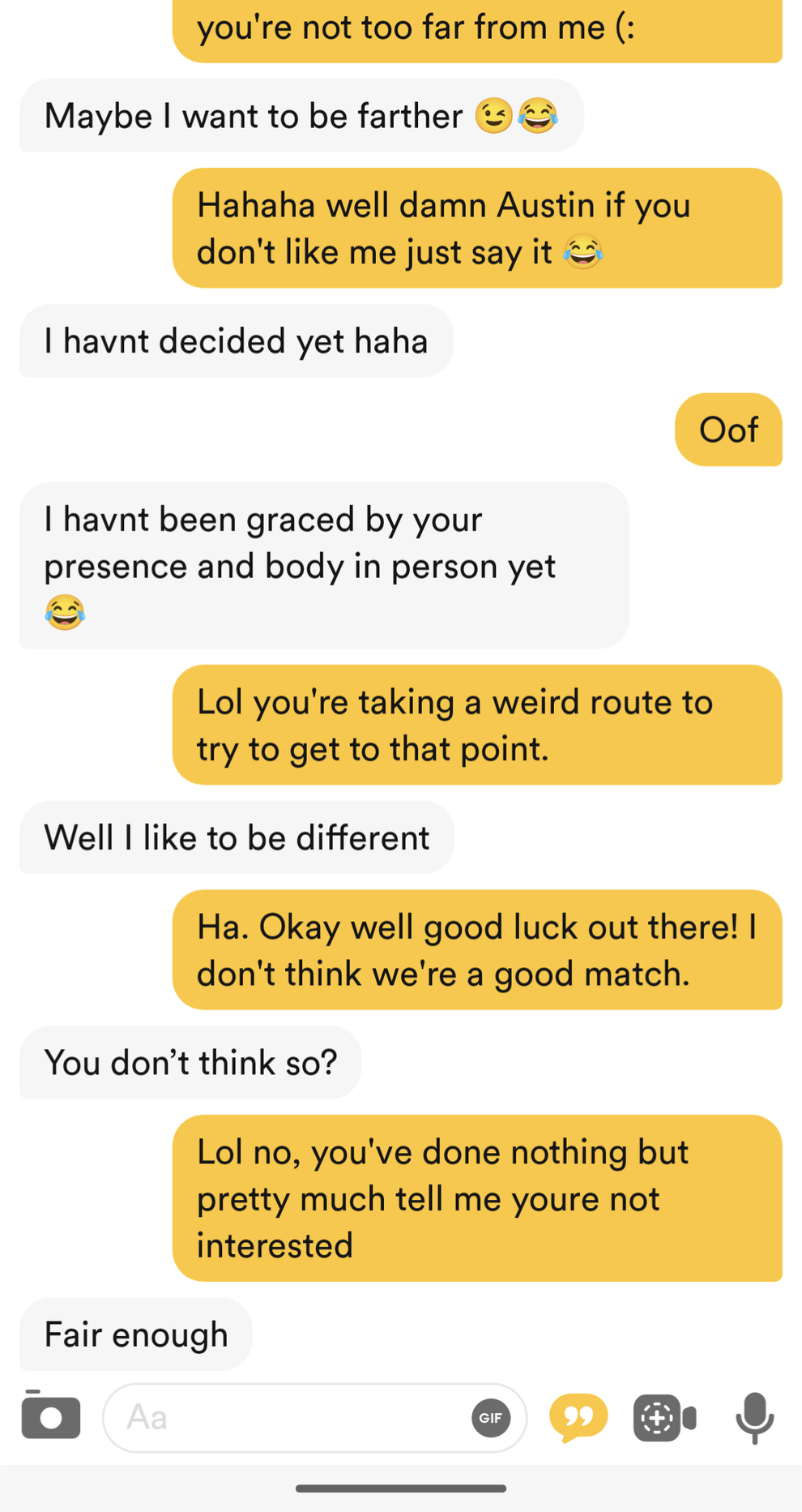 18 Bumble Screenshots Of Awkward And Bad Interactions