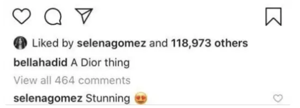 Selena Gomez Said She Wishes She Were “As Pretty” As Bella Hadid