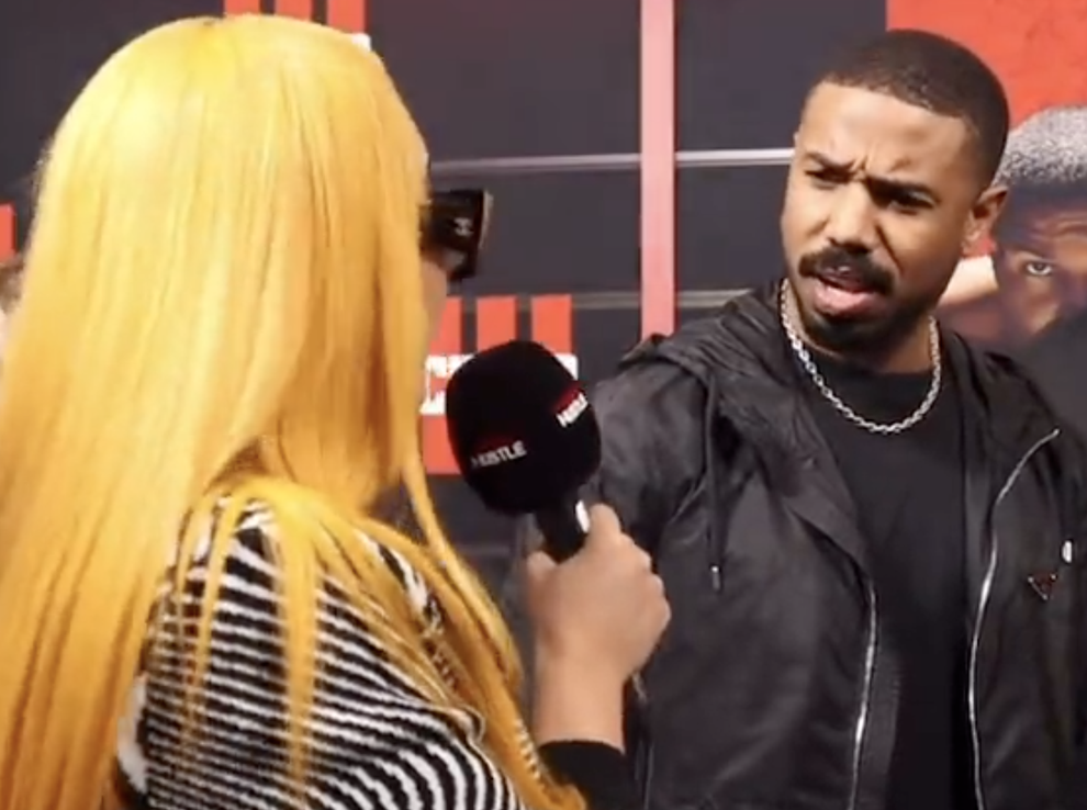 Michael B. Jordan Confronts Reporter For Corny Comment