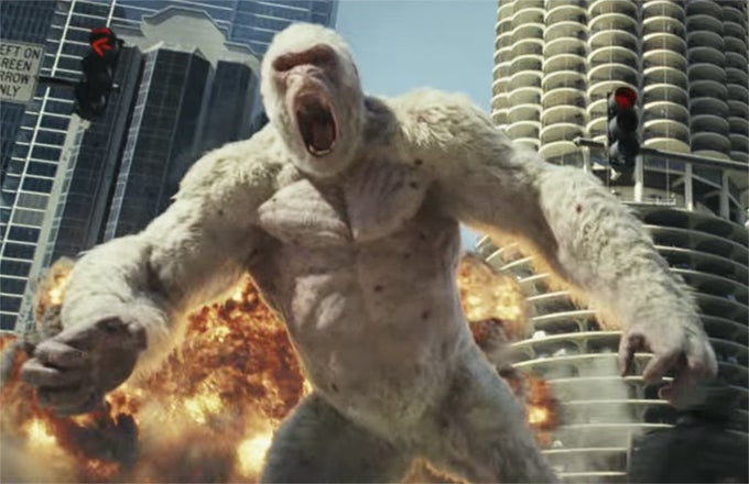 Dwayne 'The Rock' Johnson Battles Giant Mutated Monsters in New ...