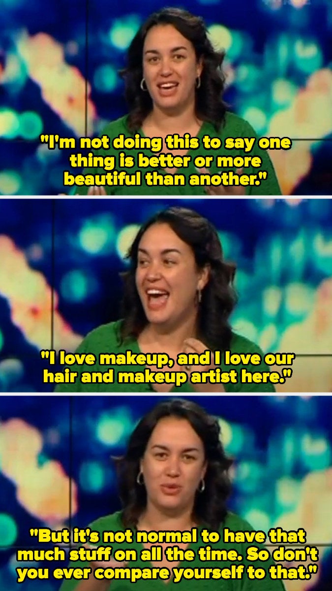 TV Host Takes Off Makeup In Response To Beauty Filter