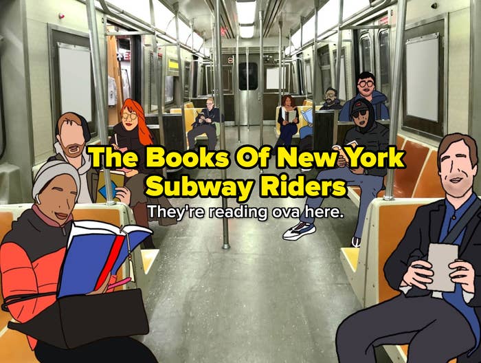 New York Subway Riders' Books And Careers Illustrated