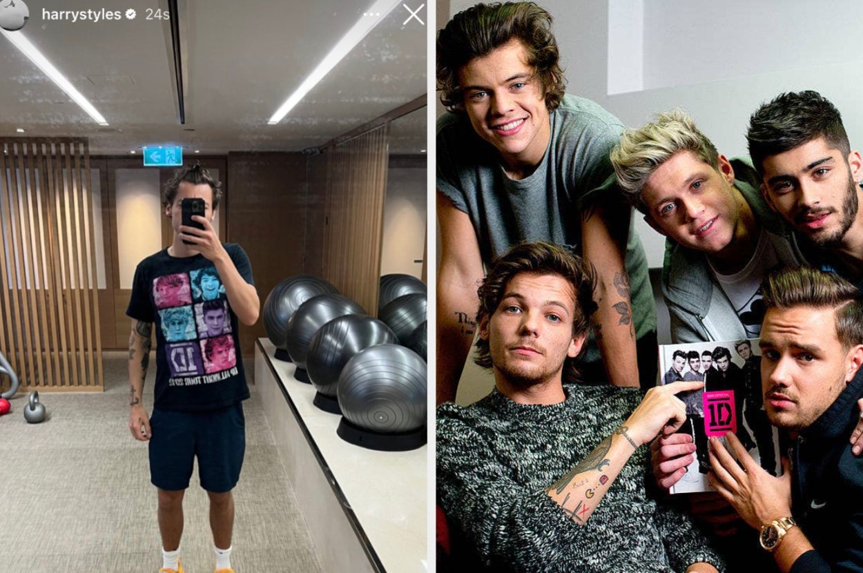 Harry Styles Posted A Selfie In A 1D T-Shirt And Fans Are Absolutely ...