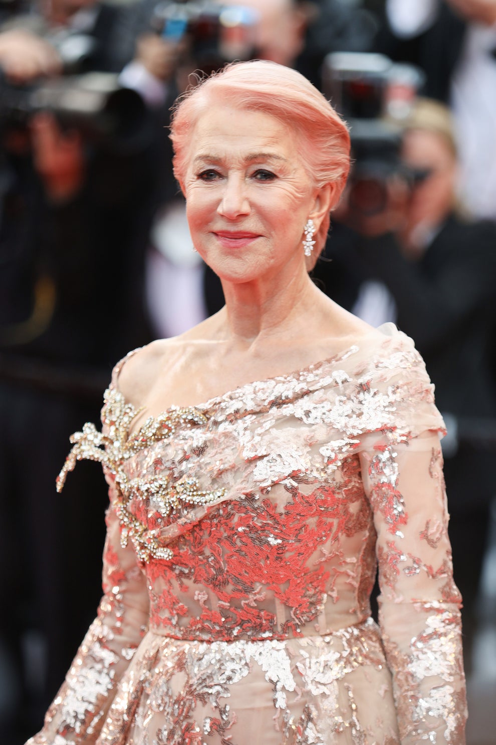 Helen Mirren Debuts Blue Hair At Cannes Film Festival