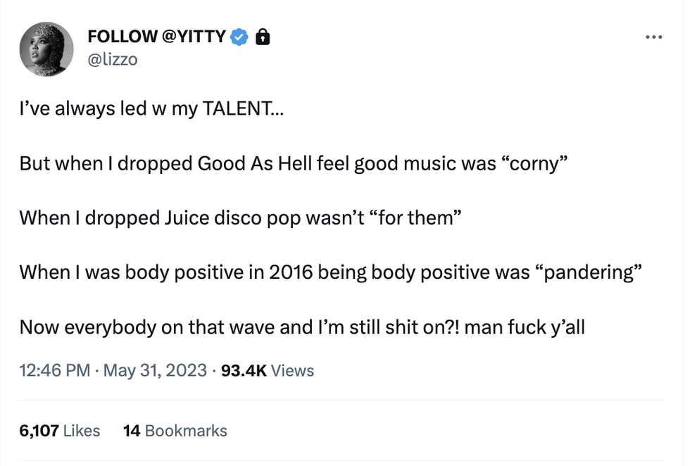 Lizzo Responds To Anti-Fat Tweets