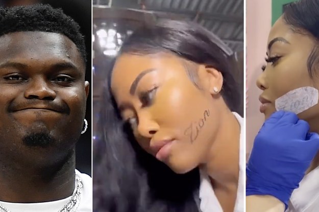 Moriah Mills Appears to Get Face Tattoo of Zion Williamson's Name | Complex