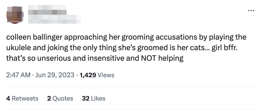 Colleen Ballinger Responds To Grooming Allegations With Song