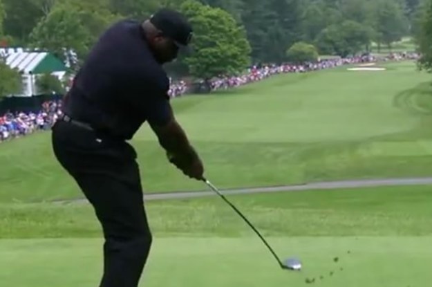 Watch Shaq (Try to) Golf in Knockoff Air Jordans | Complex