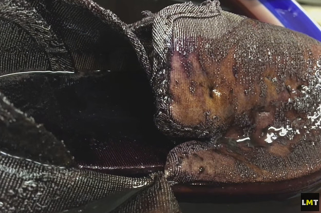 This Is What Happens When You Pour Acid on Sneakers | Complex