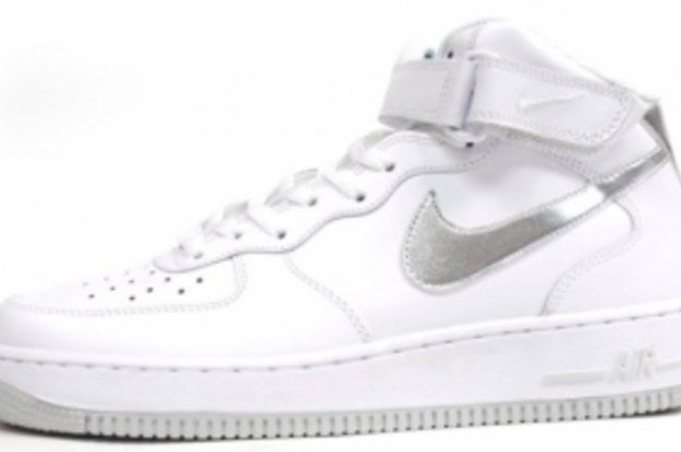 Nike Air Force 1 Mid - White/Silver | Complex