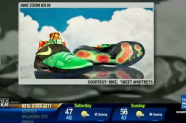 Video: Nike Zoom KD IV "Weatherman" Gets Weather Channel Coverage | Complex