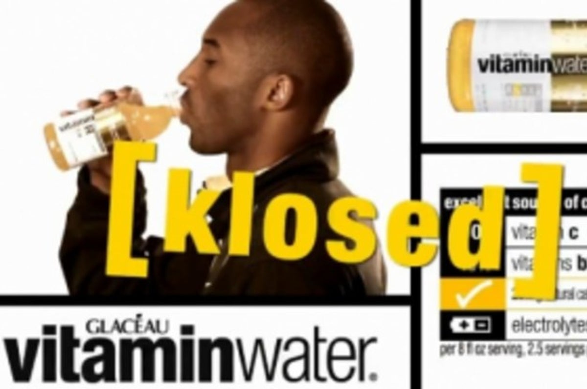 Vitamin Water Label Text