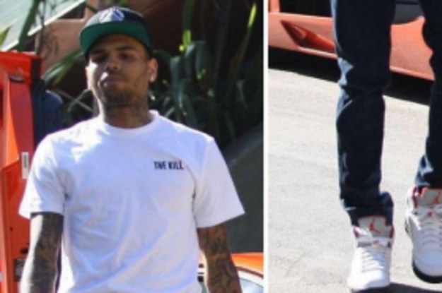 #SoleWatch: Chris Brown Wears Air Jordan 5 CDP 'Fire Red' | Complex