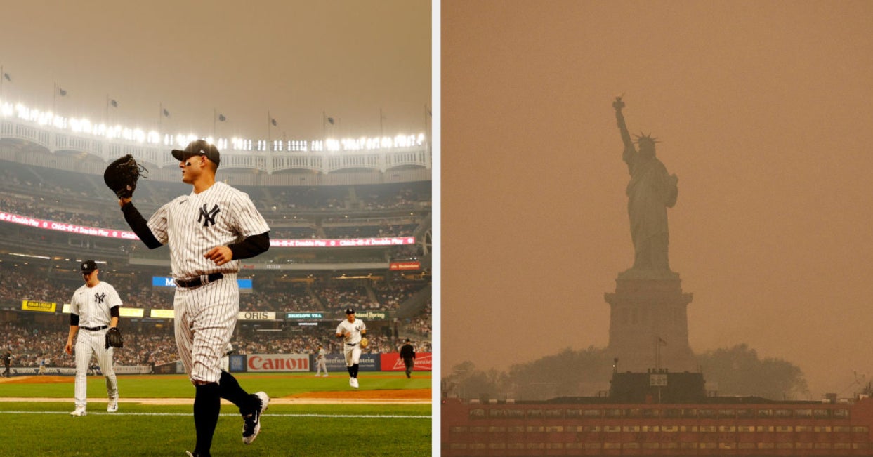 13 Photos Of NYC As Canadian Wildfire Smoke Descends On US
