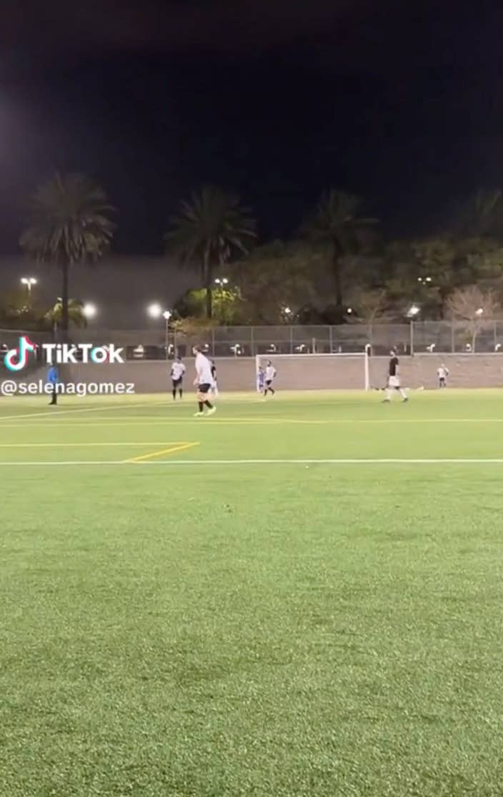 selena gomez playing soccer