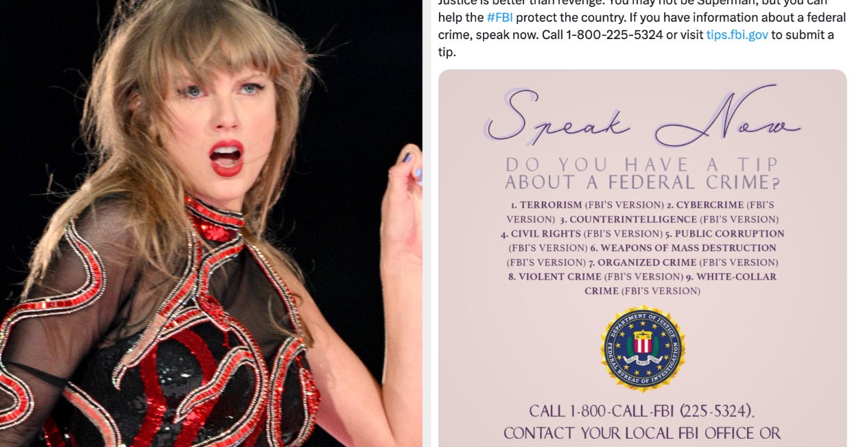 People Are Losing It Over The FBI's Taylor Swift Tweet