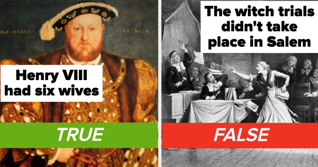 True Or False History Trivia Quiz