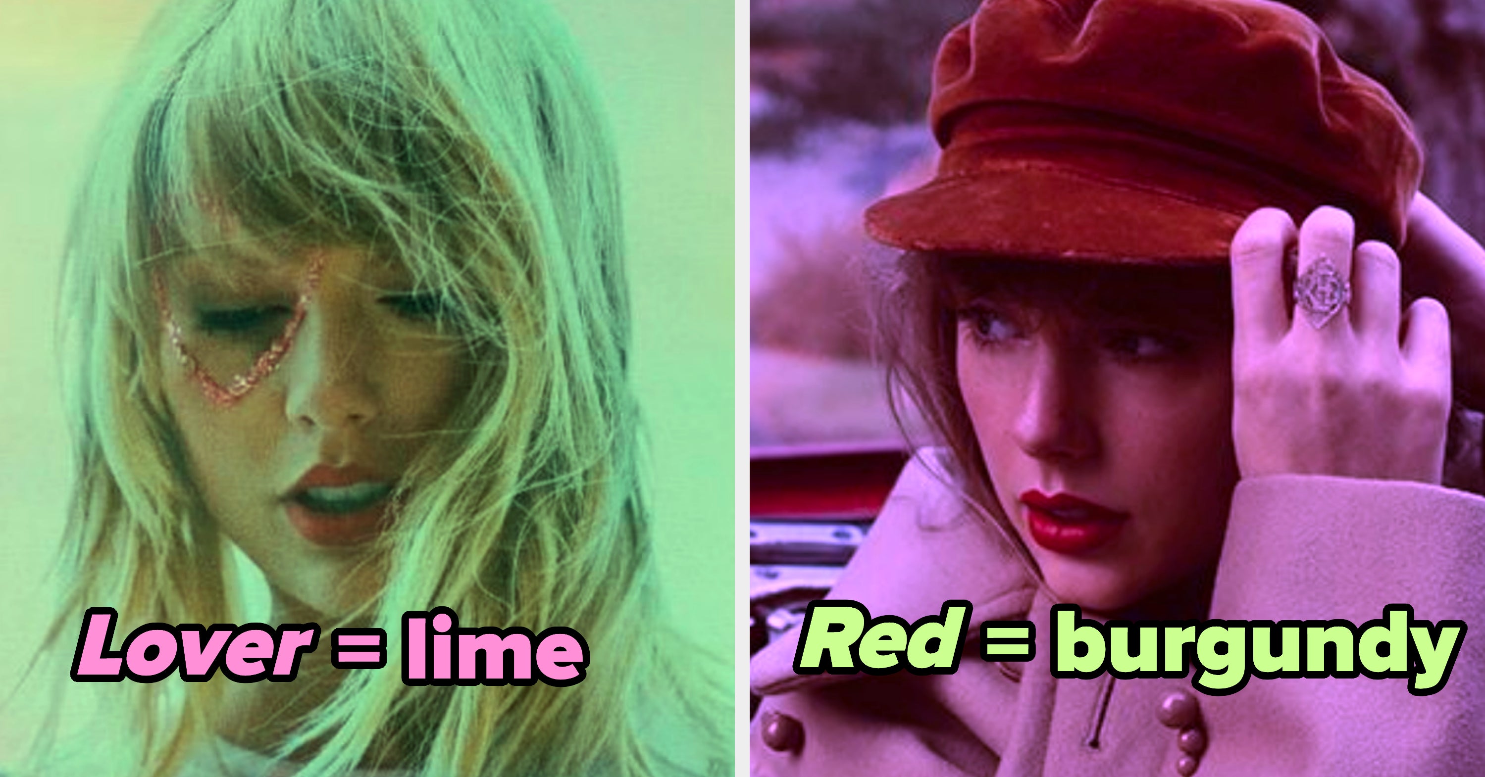 Taylor Swift Album Color Association Poll