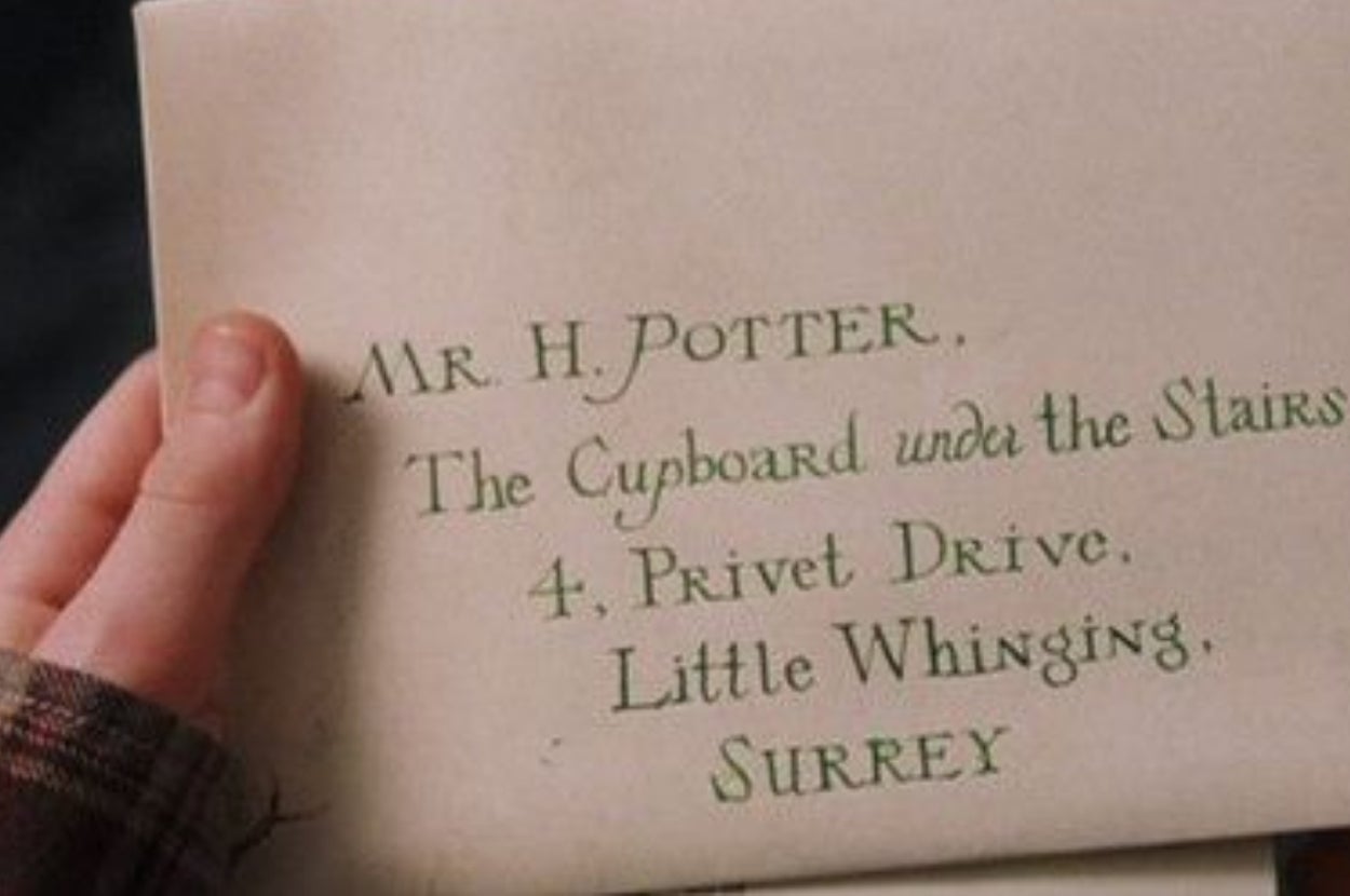 harry potter letter script