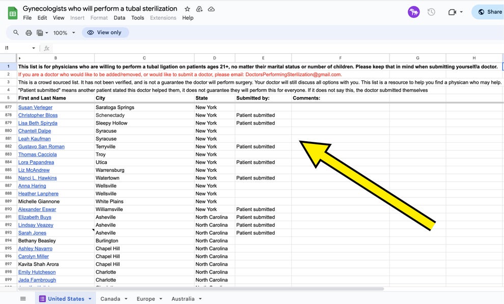 Running List of OB-GYNs Offering Sterilization Sans Questions