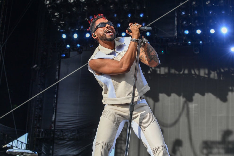 Miguel Was Lifted By Back Piercings During Performance