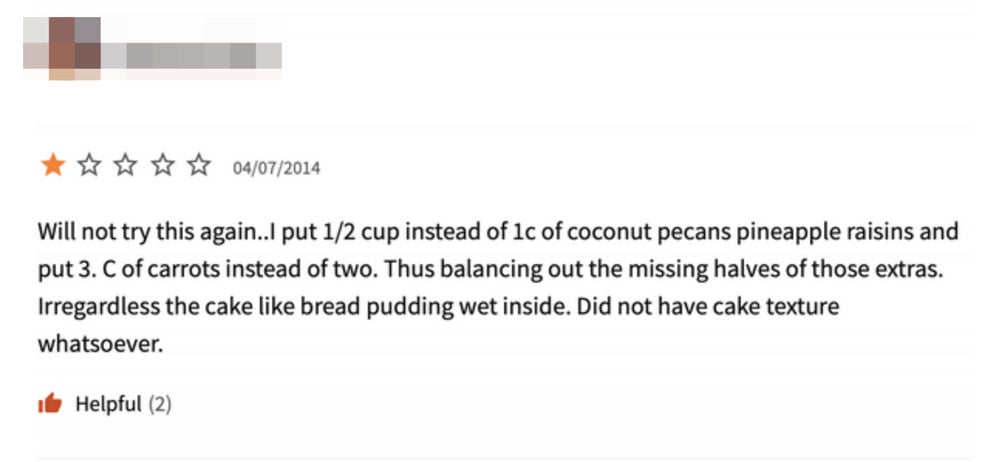22 Bad Online Recipe Reviews