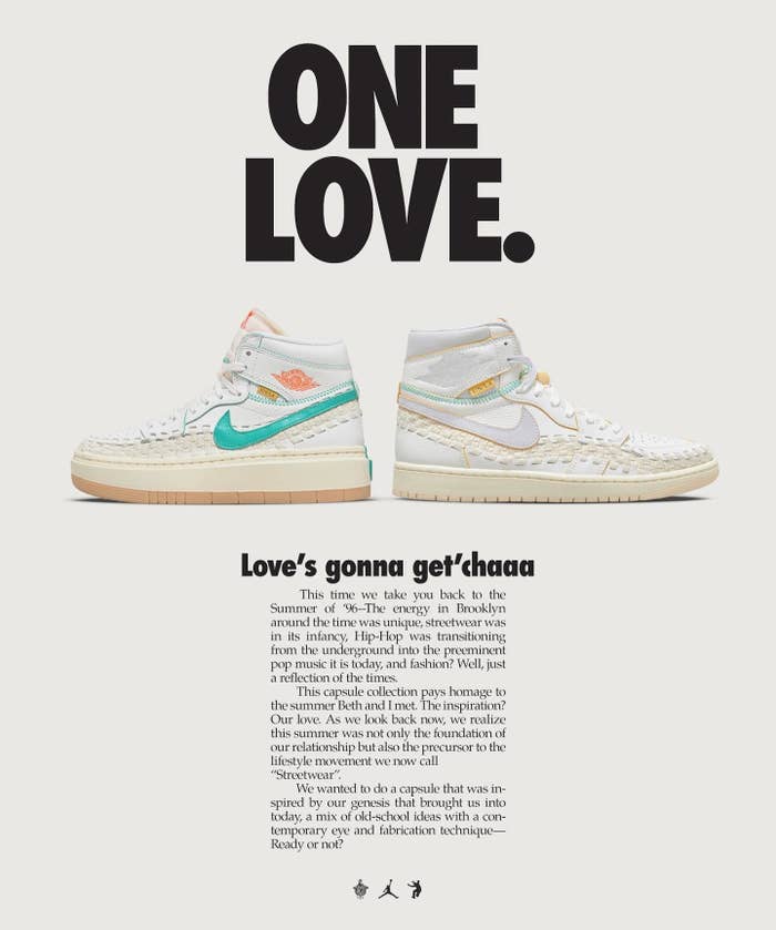 Union x Bephies Beauty Supply x Air Jordan 1 Woven Collab Release Date ...