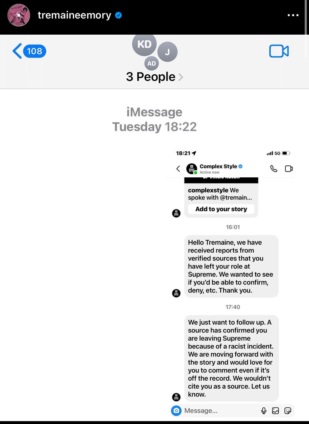 Tremaine Emory Says He Left Supreme ‘Because of Systemic Racial Issues ...