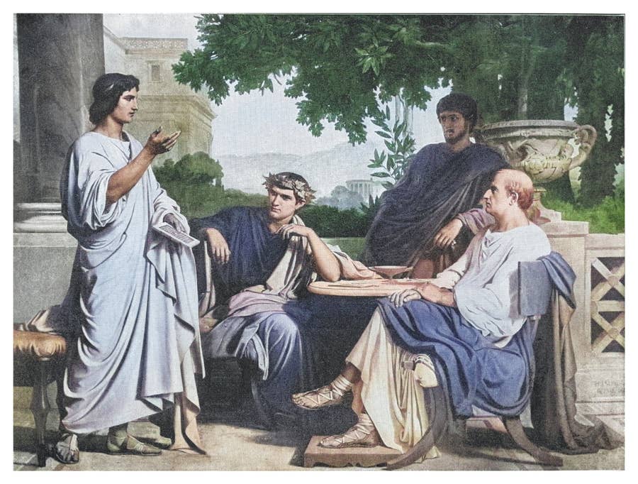 men thinking about rome