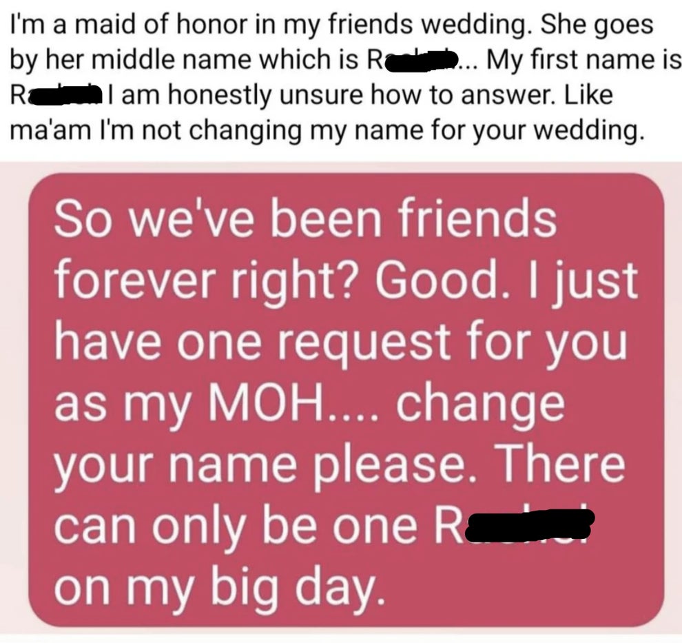 13 Brides's Strict Wedding Rules