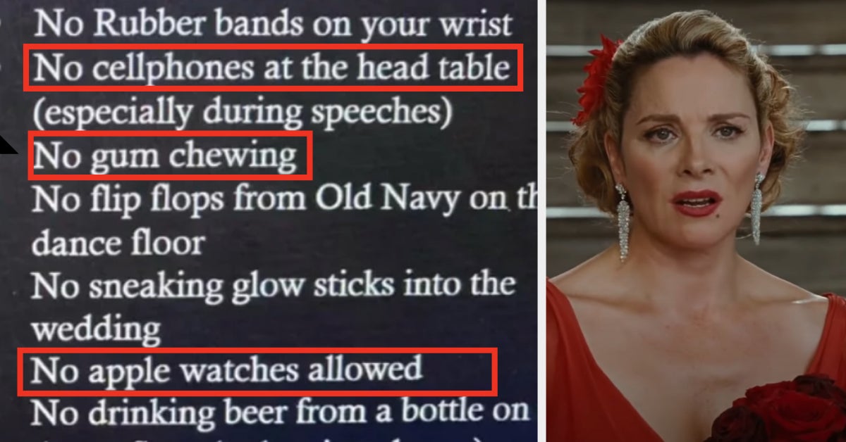 13 Brides's Strict Wedding Rules