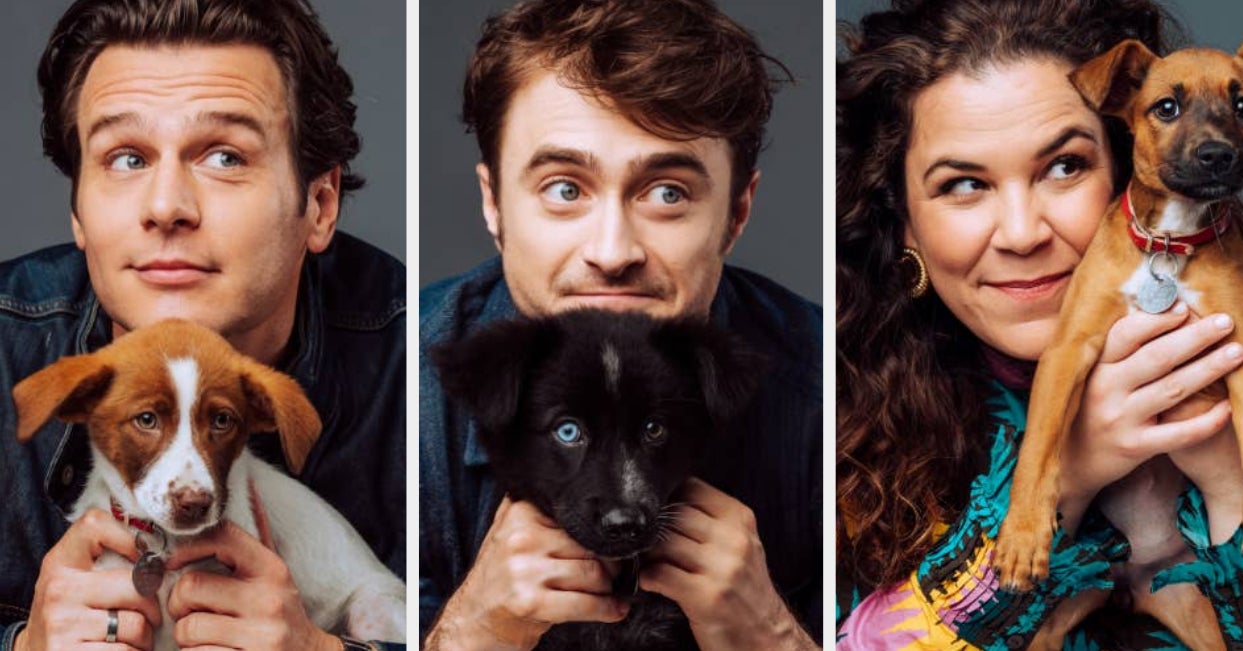 Daniel Radcliffe, Lindsay Mendez, And Jonathan Groff Puppy Interview
