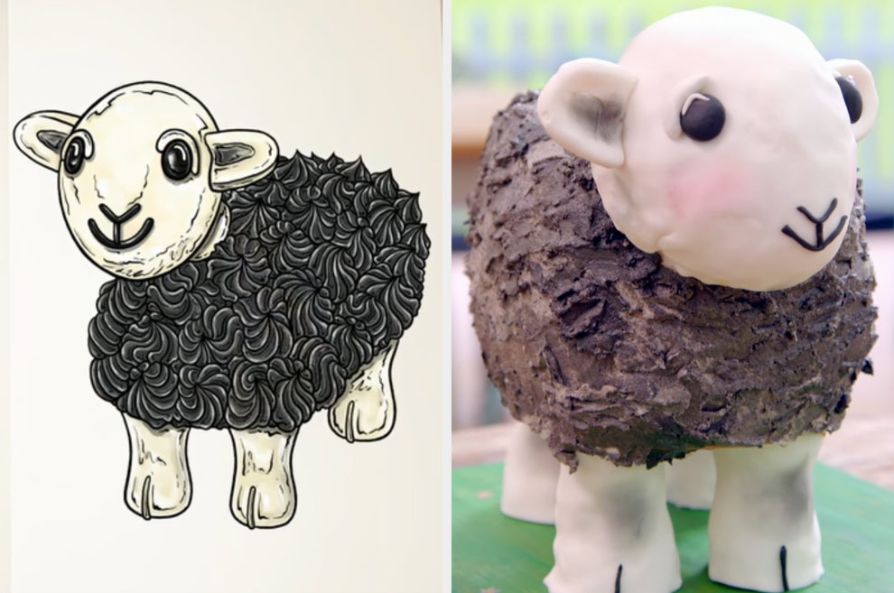 Great British Bake Off Premiere Animal Cakes Side-By-Sides