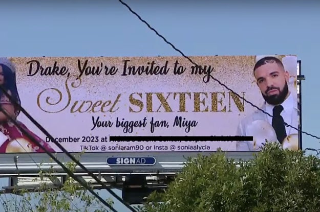Fan Invites Drake to Her Sweet 16 Birthday on Billboard | Complex