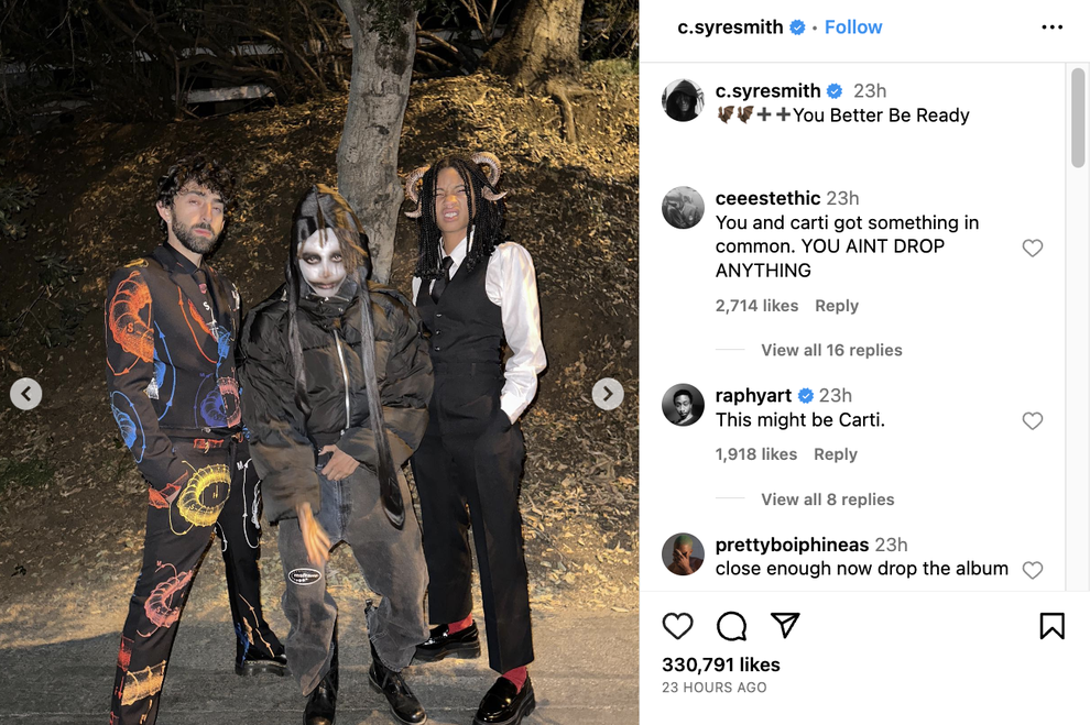 Jaden Smith Went as Playboi Carti for Halloween | Complex