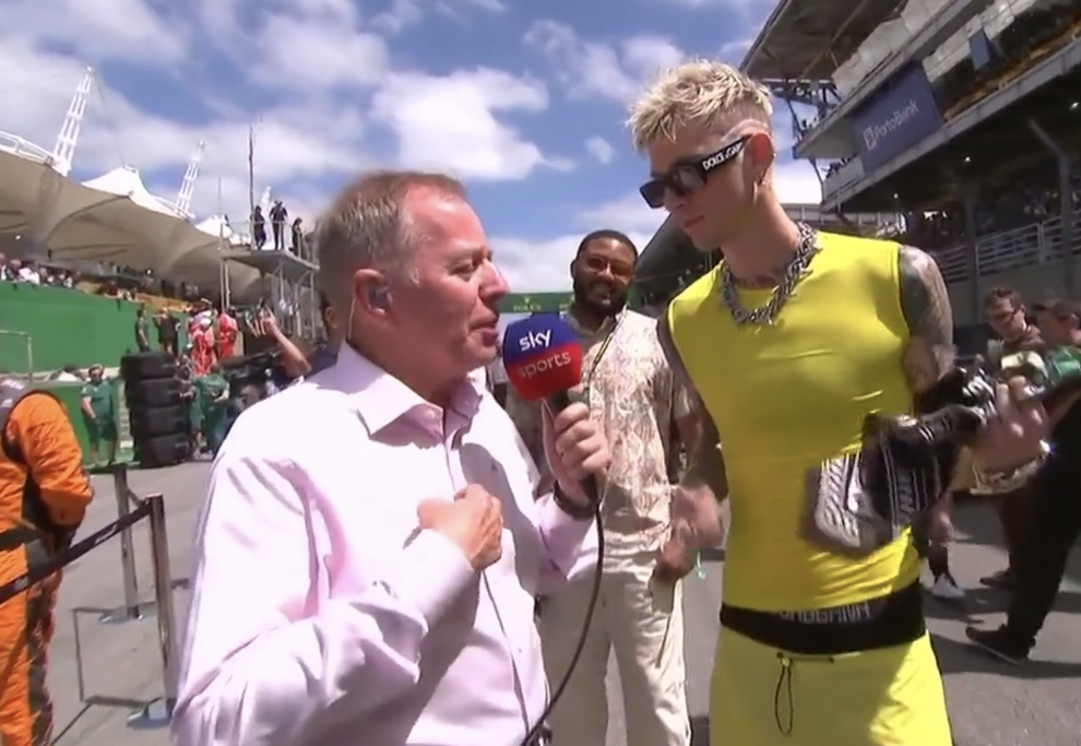 Machine Gun Kelly Reacts To Awkward Formula One Interview