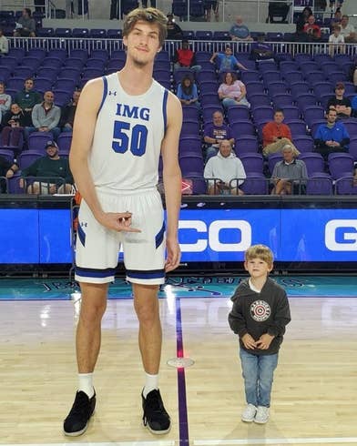 World's Tallest Teenager Olivier Rioux Commits To Florida Gators Basketball Program | Complex