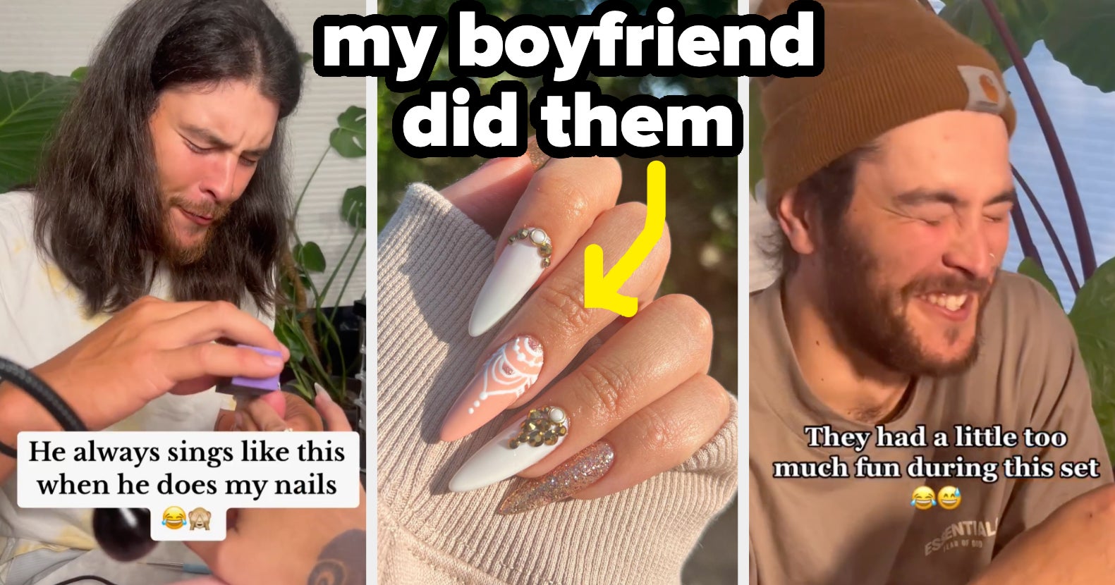 Dedicated Boyfriend Saves Money by Doing Girlfriend's Nails Every 3 Weeks