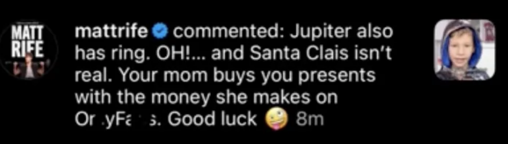 Matt Rife's Alleged Text To Brooke Schofield Revealed