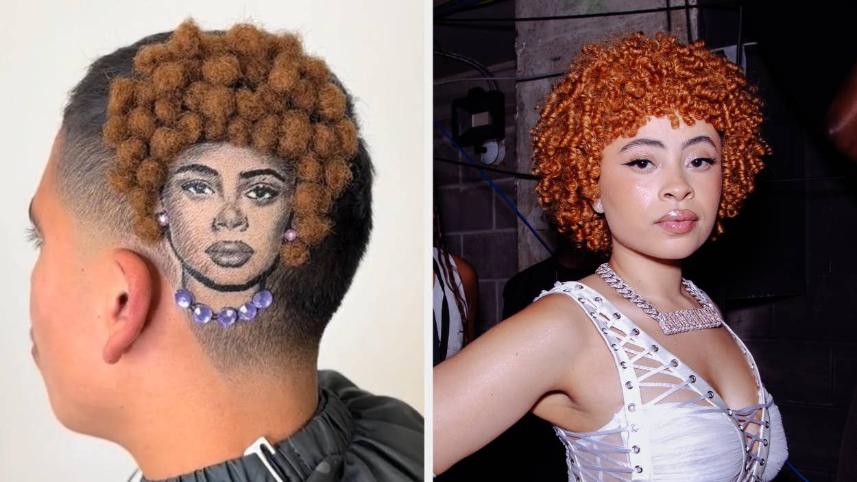 Ice Spice Fan Gets Rapper's Portrait Buzzed Into His Hair | Complex