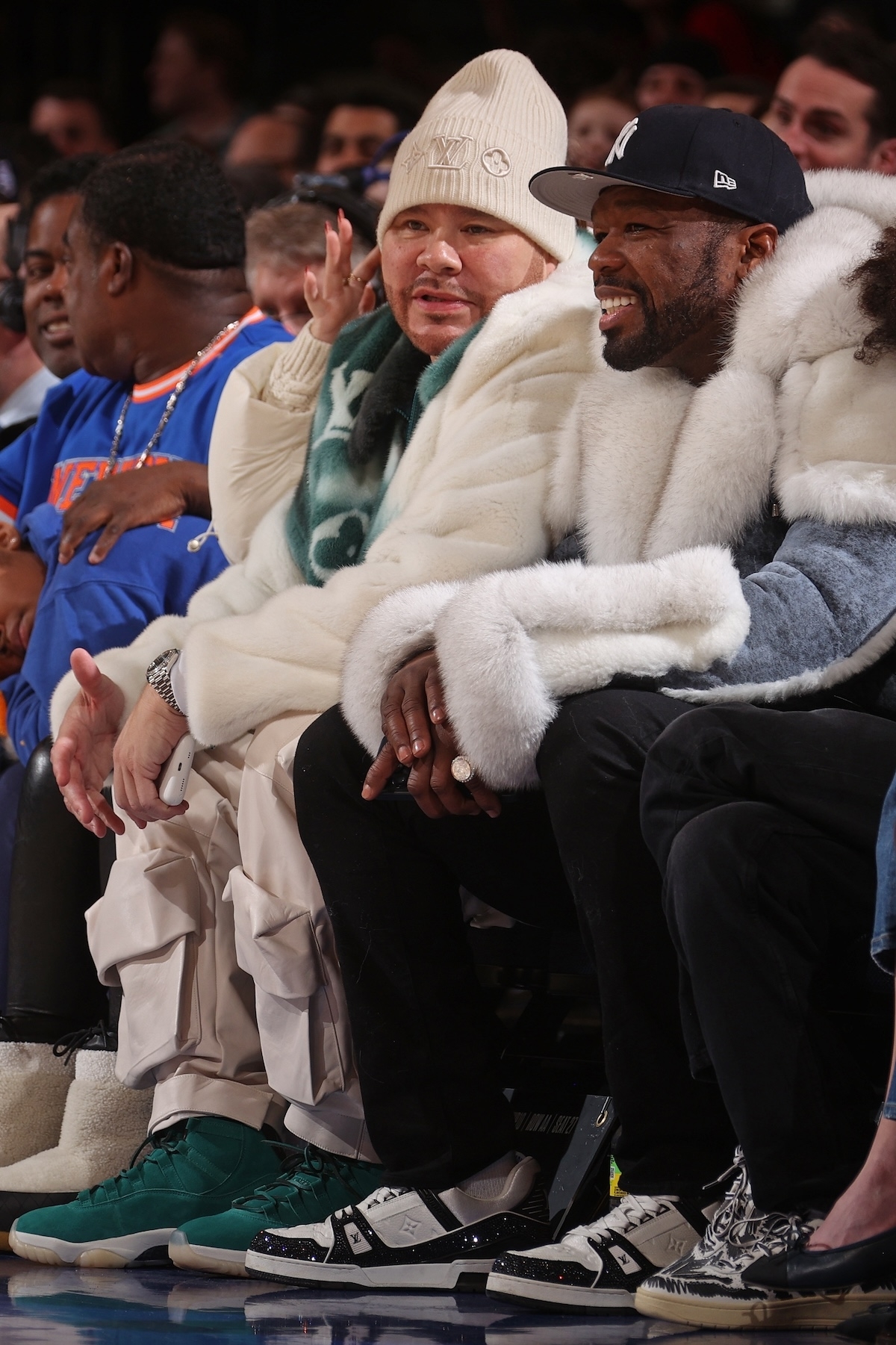 50 Cent and Fat Joe Seated Next to Each Other During Christmas New York ...
