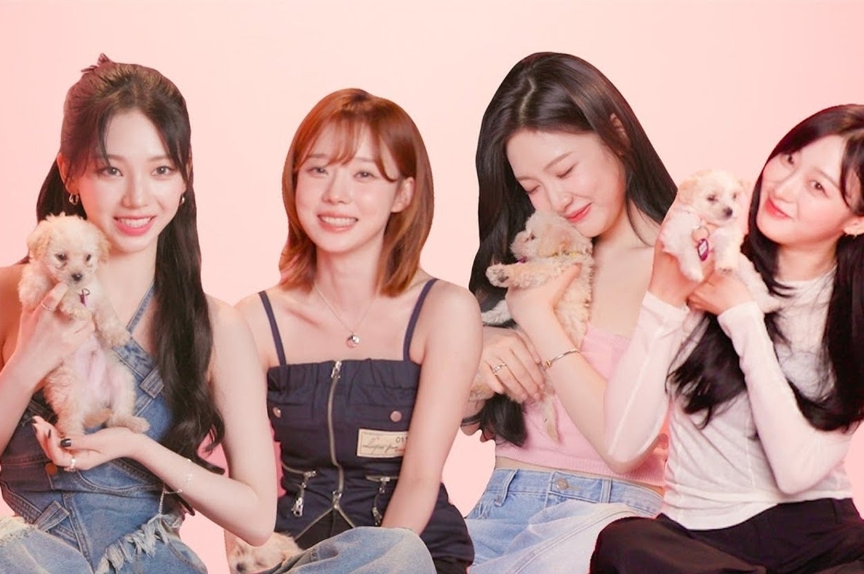 眼福すぎる♡ aespaが子犬と遊びながらインタビューに回答！「犬派？ 猫派？」究極の質問にメンバーはどう答える？