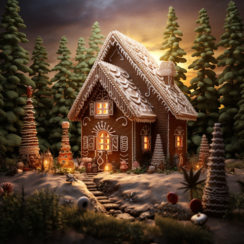 US States As Gingerbread Houses AI Image Post