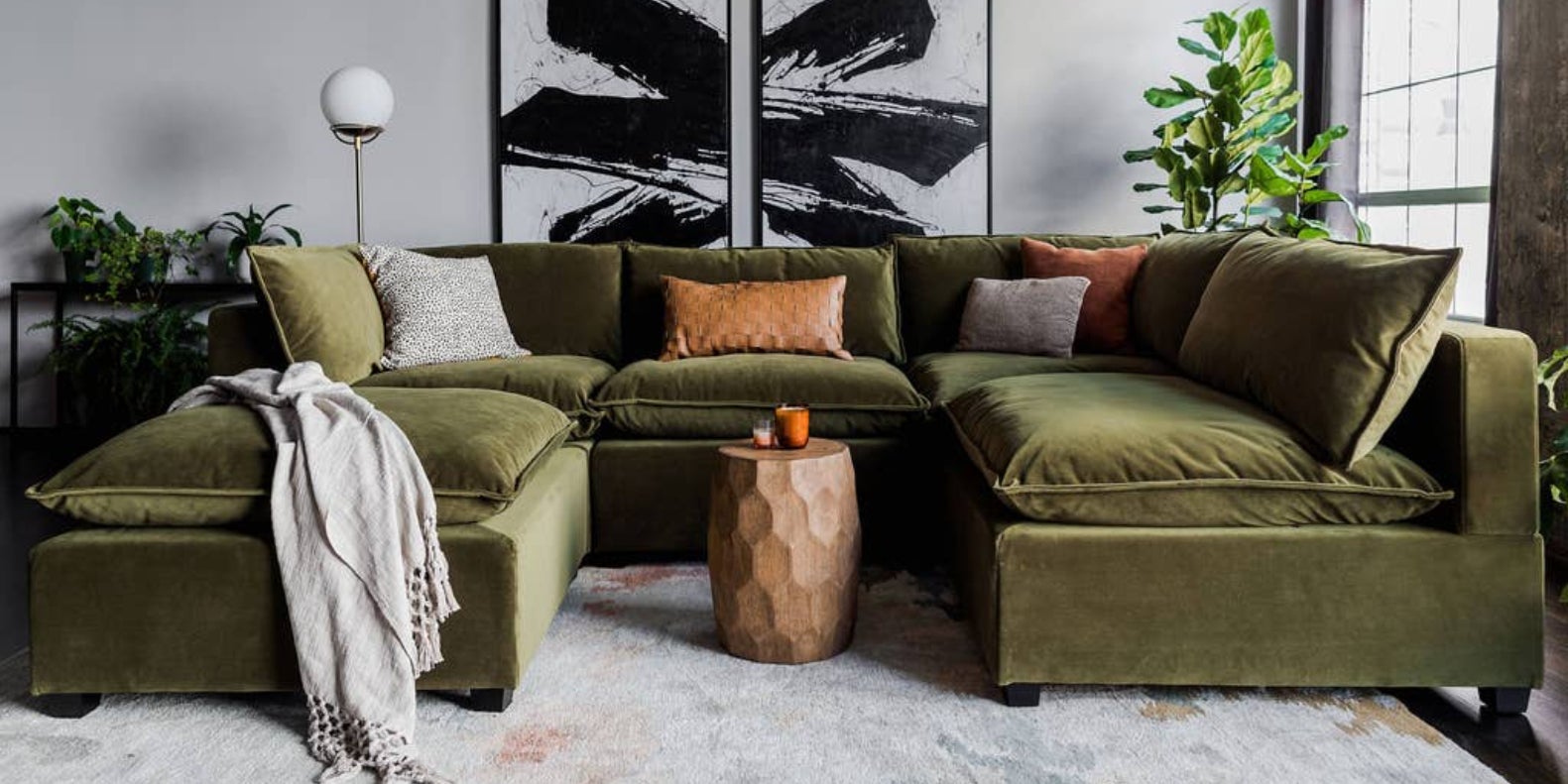 large sectional couch u shaped