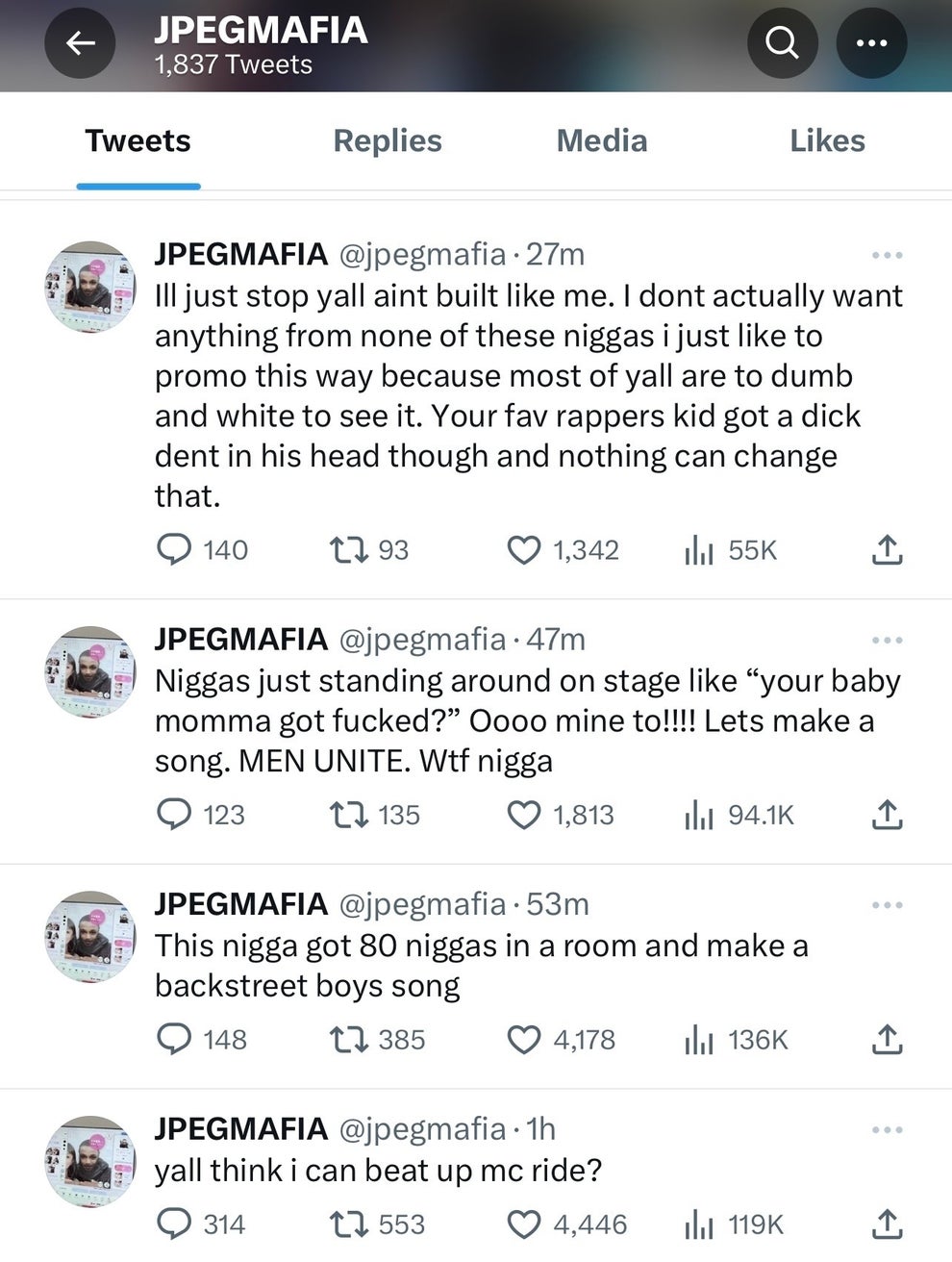 JPEGMAFIA Links Up With Kanye After Calling Him Out for Ignoring His ...