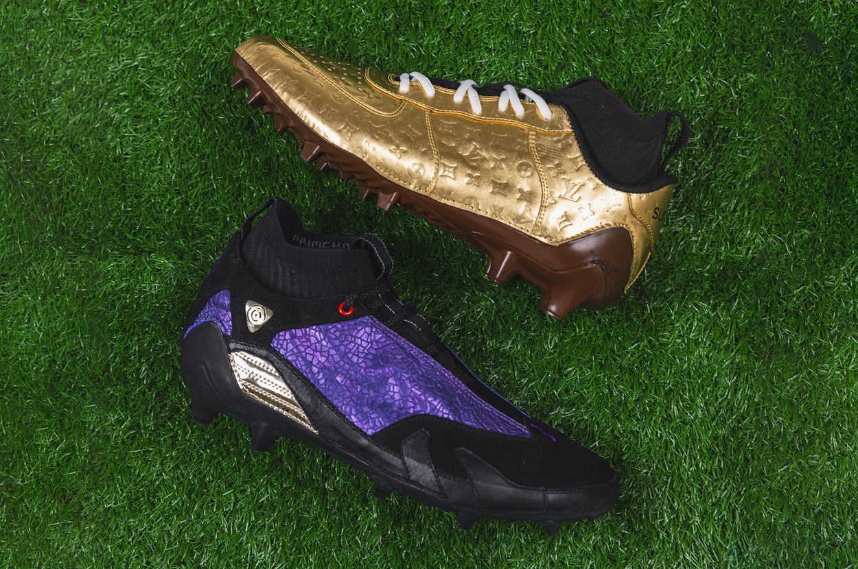 Odell Beckham Gold Louis Vuitton Air Force 1 Cleats | Complex