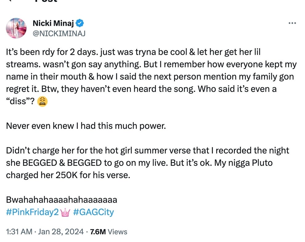 Nicki Minaj Responds to Megan Thee Stallion's "Hiss" With New Diss ...
