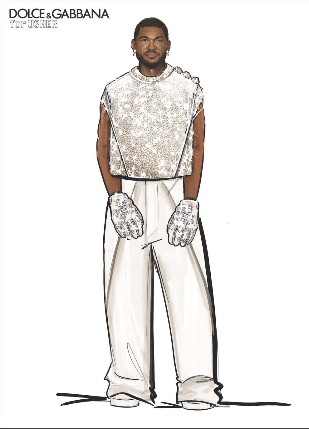 Usher Wears Custom Off-White and Dolce & Gabbana for Super Bowl ...