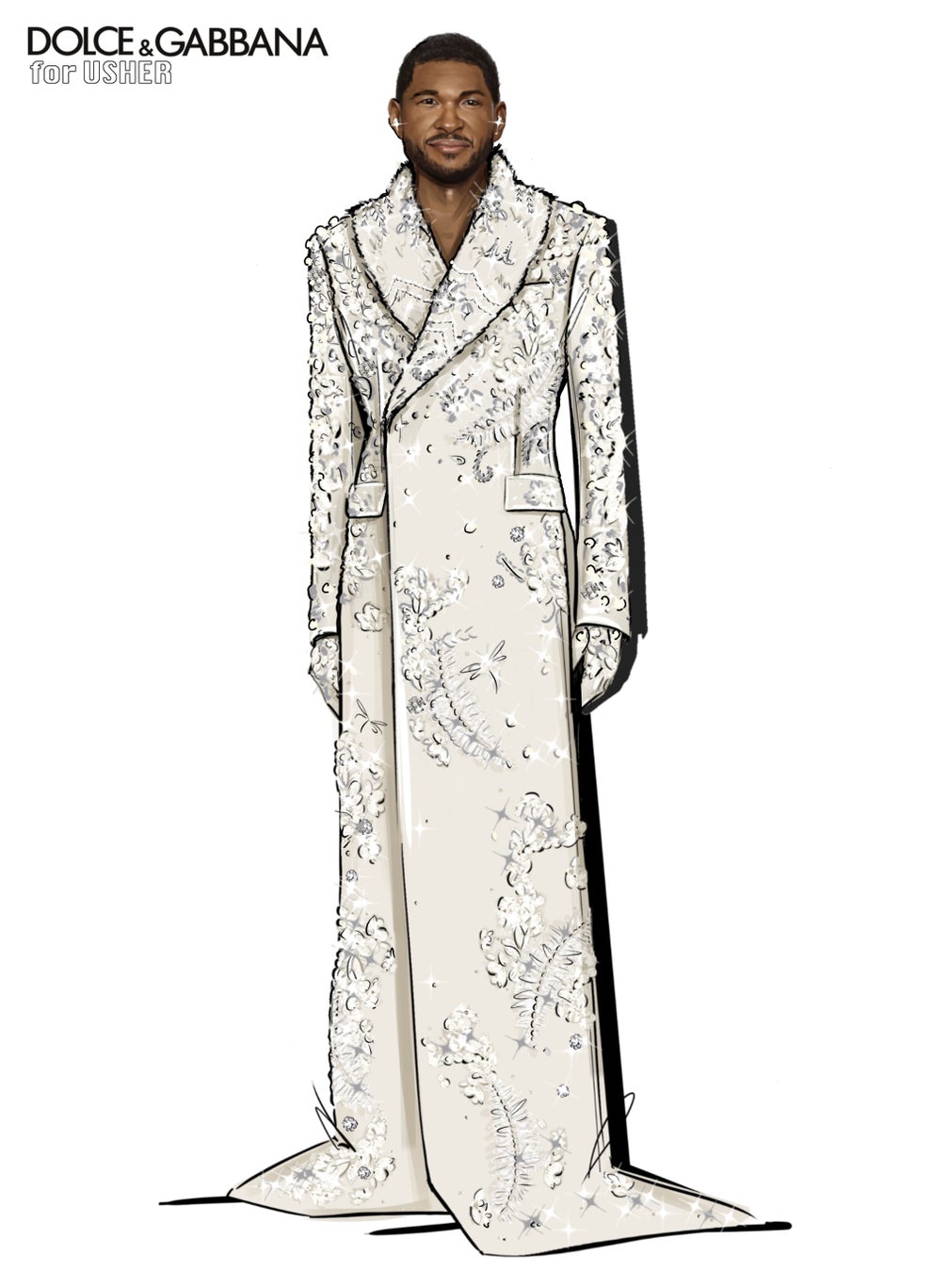 Usher Wears Custom Off-White and Dolce & Gabbana for Super Bowl ...
